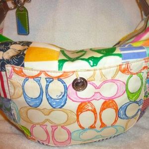 Coach | Bags | Coach Colorful Signature Monogram Shoulder Bag | Poshmark